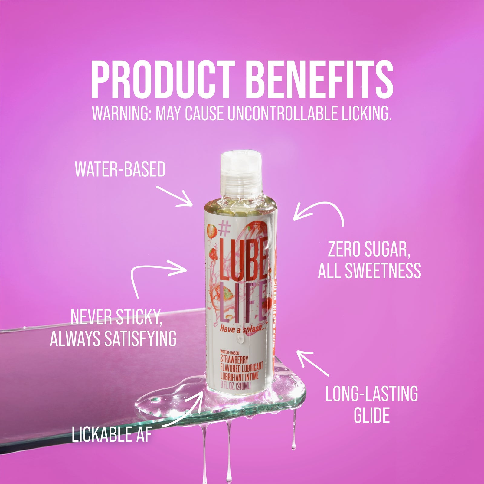 Water Based Strawberry Flavored Lubricant – 100% Edible – Buy Flavor ...